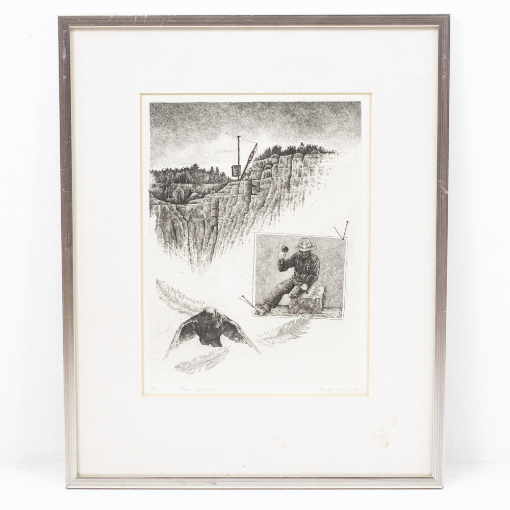 Per-Olof Nilsson, etsning, 70/101, signerad, 32x40 cm | Auktion